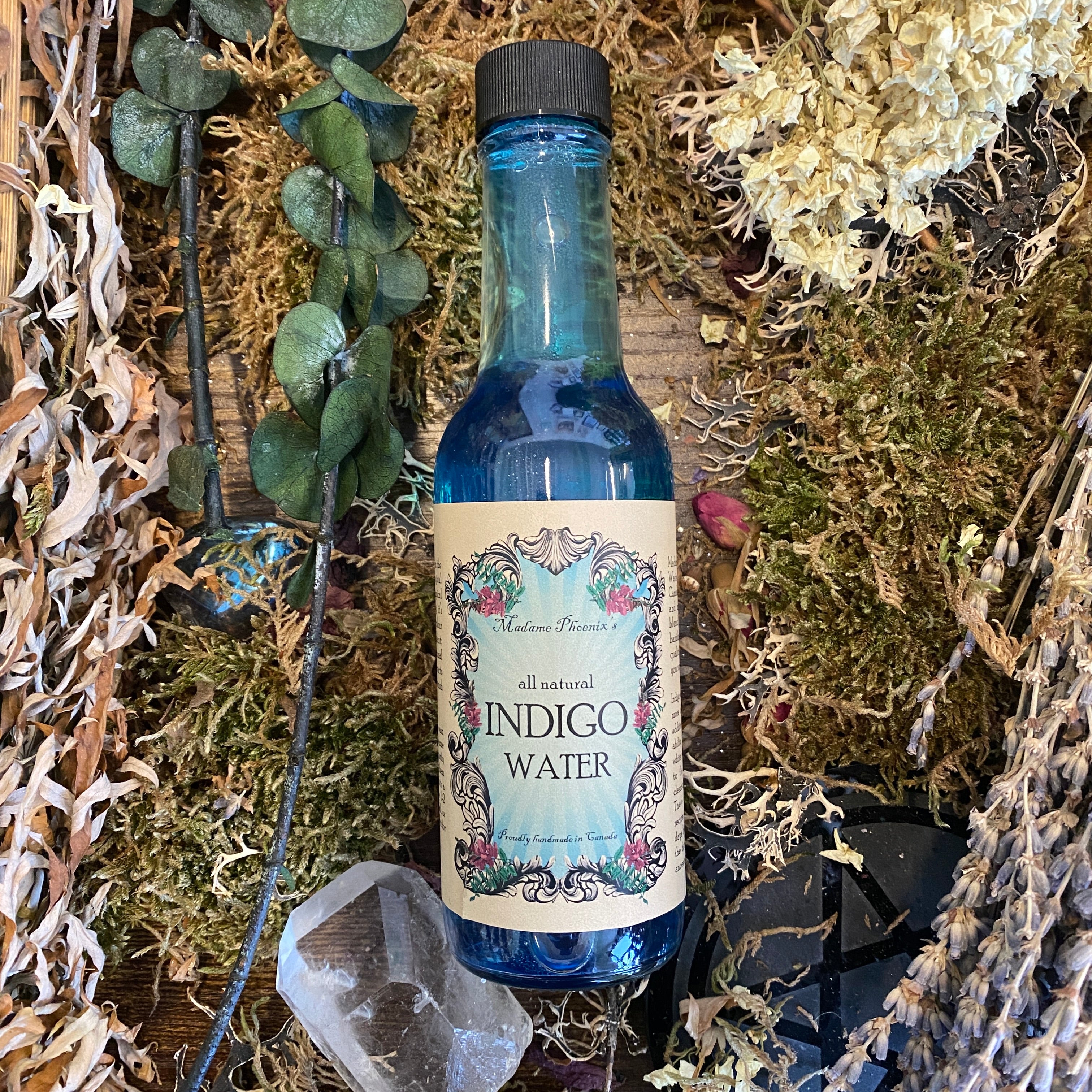 Indigo Water for Spiritual Cleansing and Purification – Madame Phoenix ...